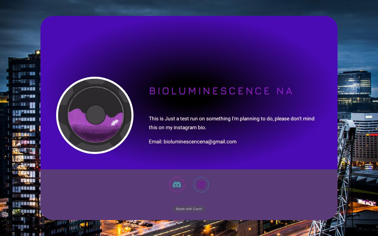 Bioluminescence's card